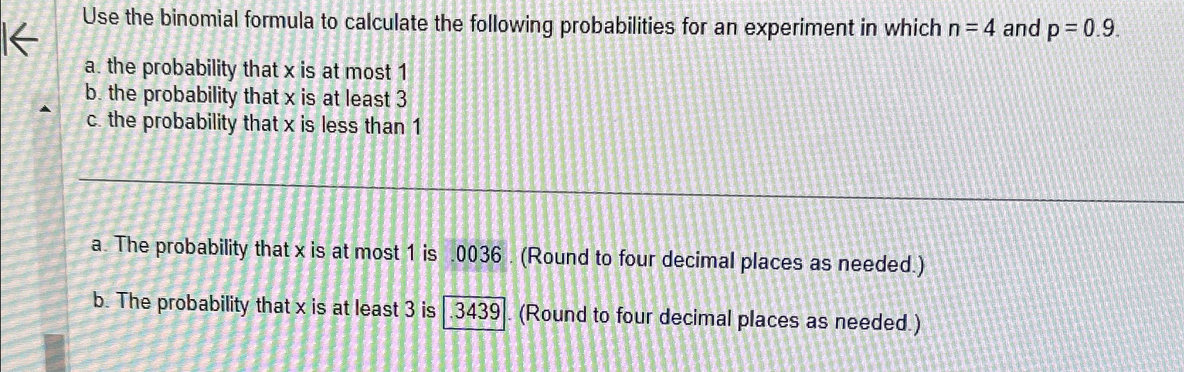 Solved Use the binomial formula to calculate the following | Chegg.com