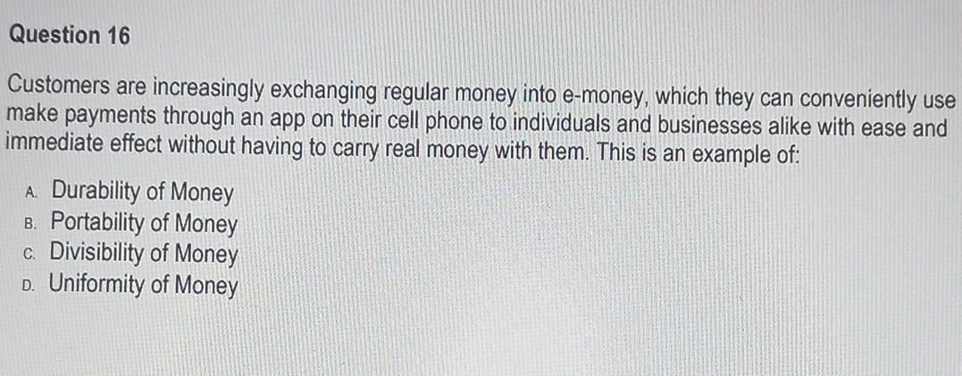 Solved Customers are increasingly exchanging regular money | Chegg.com