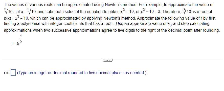 Solved r~~ (Type an integer or decimal rounded to five | Chegg.com