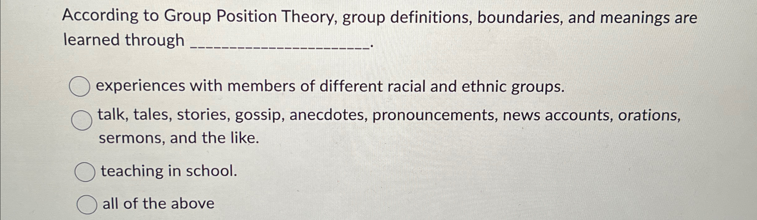 Solved According to Group Position Theory, group | Chegg.com