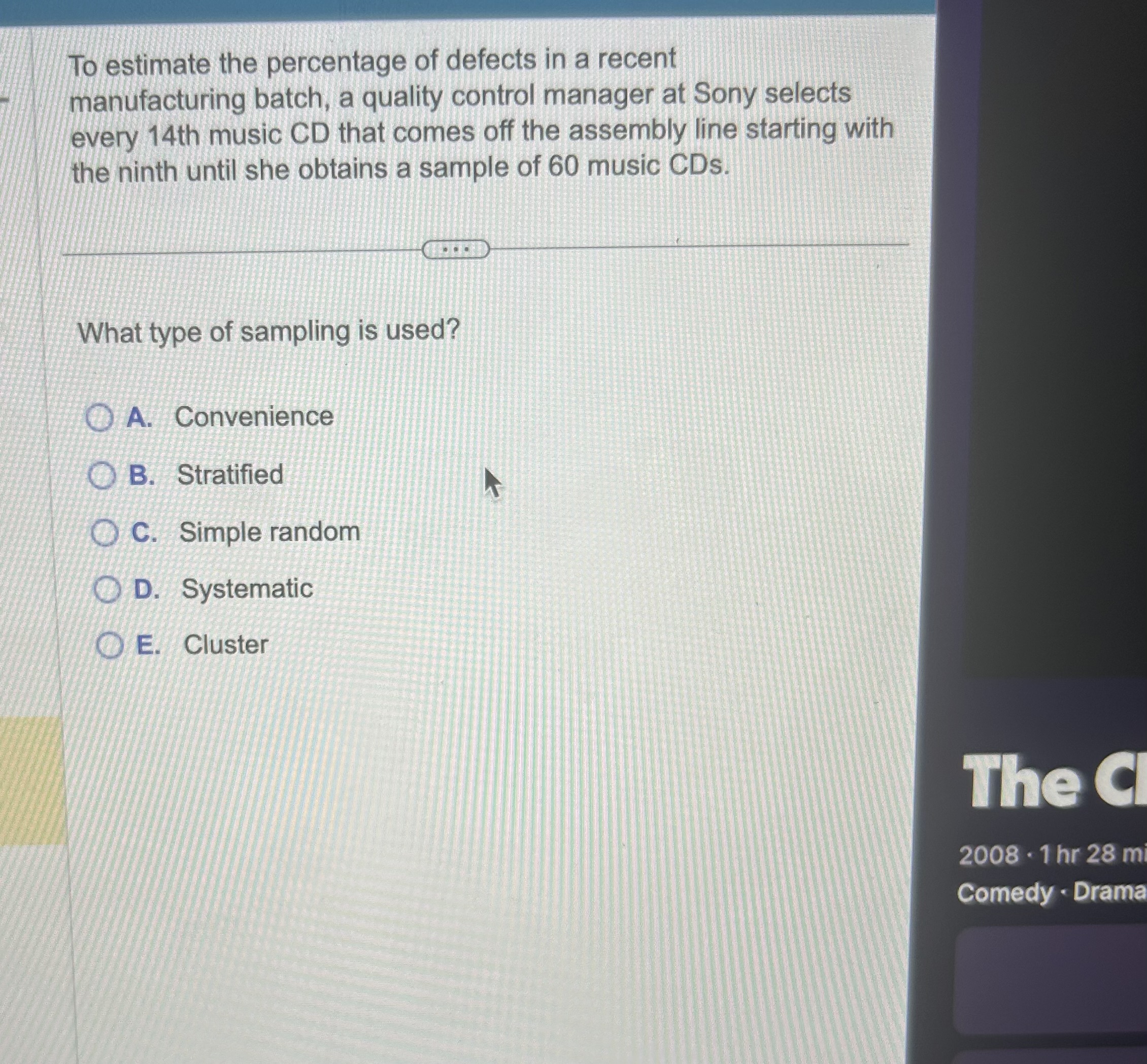 Solved To estimate the percentage of defects in a recent | Chegg.com