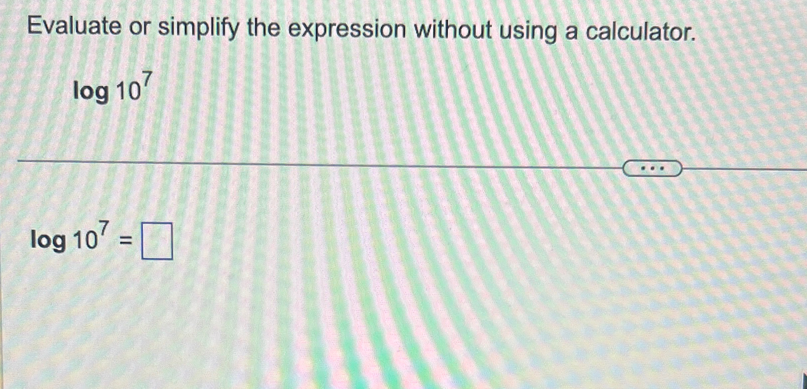 Solved Evaluate or simplify the expression without using a | Chegg.com