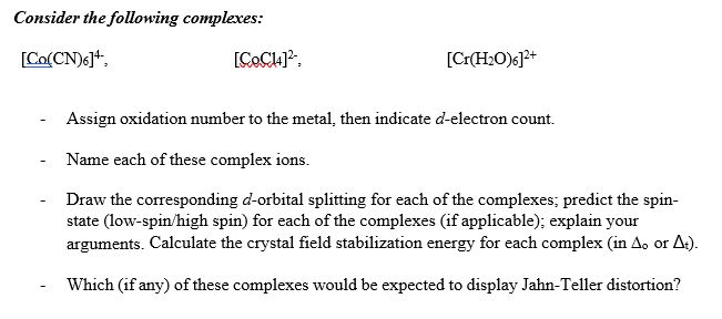 Consider the following | Chegg.com