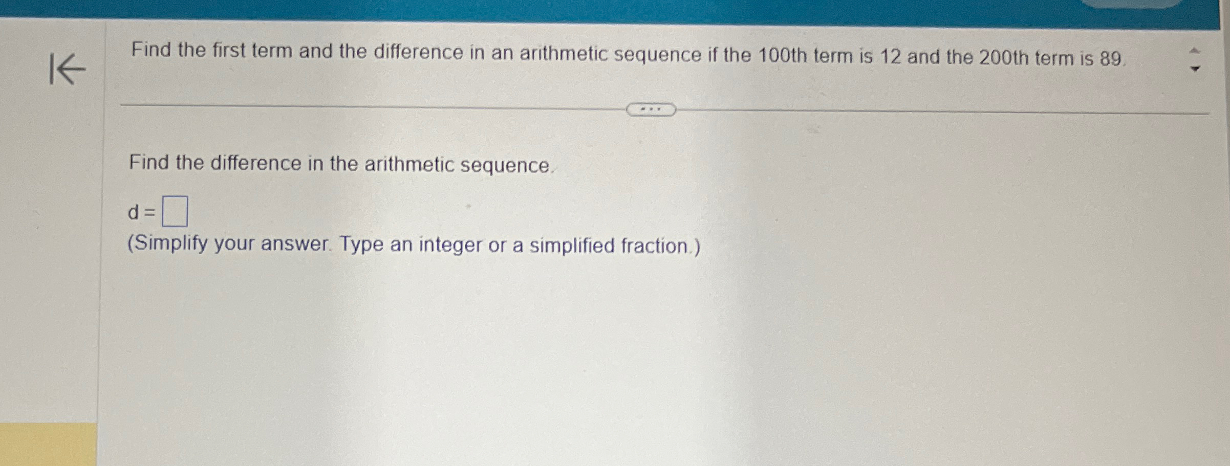 Solved Find the first term and the difference in an | Chegg.com
