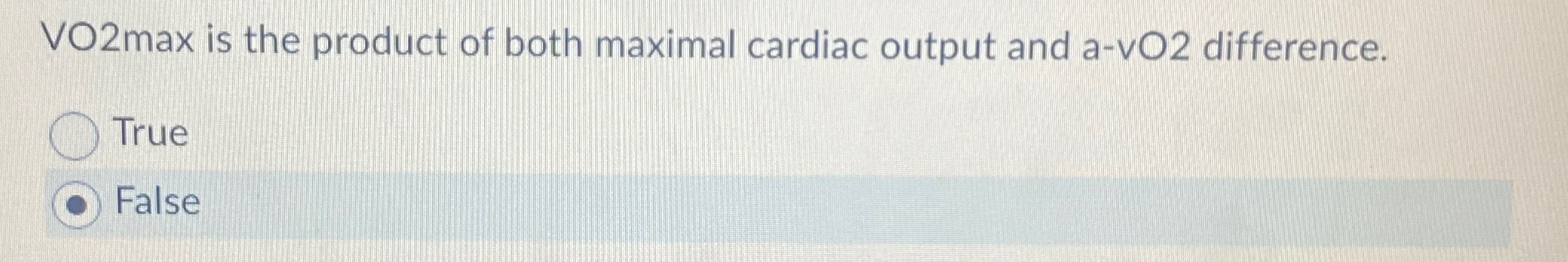 Solved VO2 ﻿max is the product of both maximal cardiac | Chegg.com