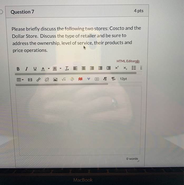 Solved Question 7 4 pts Please briefly discuss the following | Chegg.com