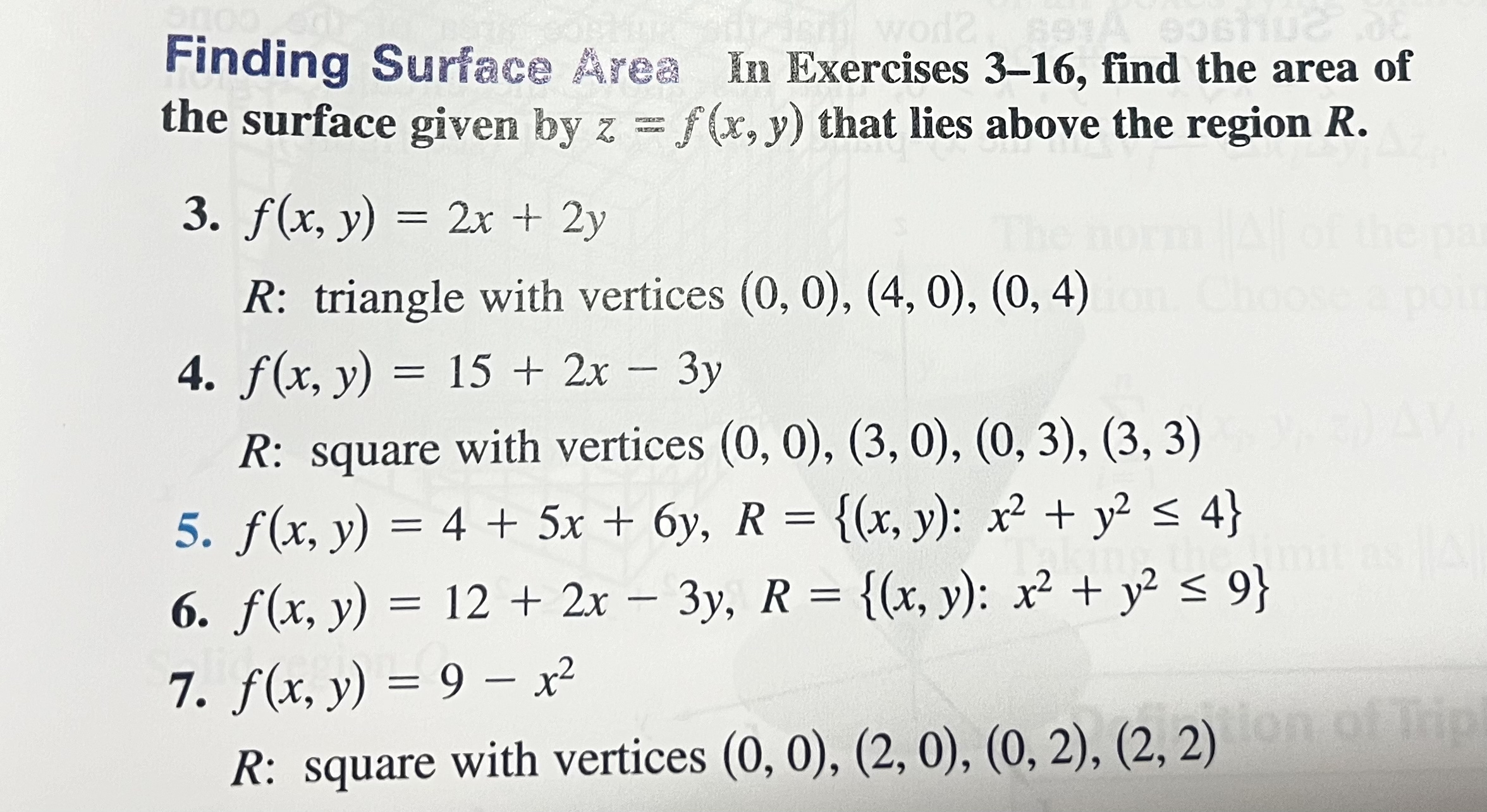 Solved Finding Surface Area in Exercises 7, ﻿find the area | Chegg.com