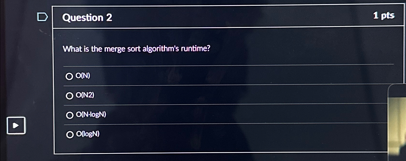 Solved Question 21 ﻿ptsWhat is the merge sort algorithm's | Chegg.com
