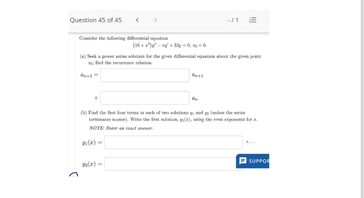 Solved Question 45 ﻿of 45-1,Consider the following | Chegg.com