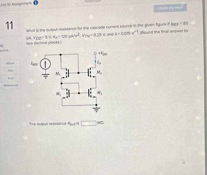 What Is The Output Resistance For The Cascode Current