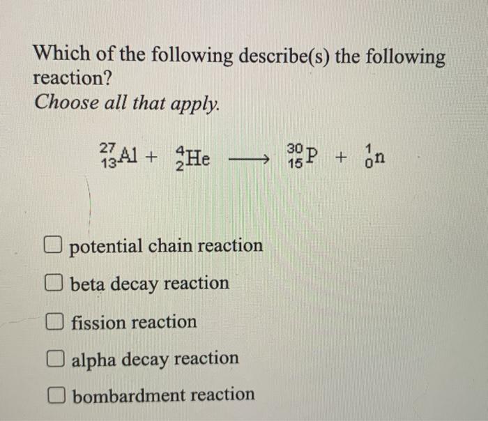 Solved Which of the following describe(s) the following | Chegg.com