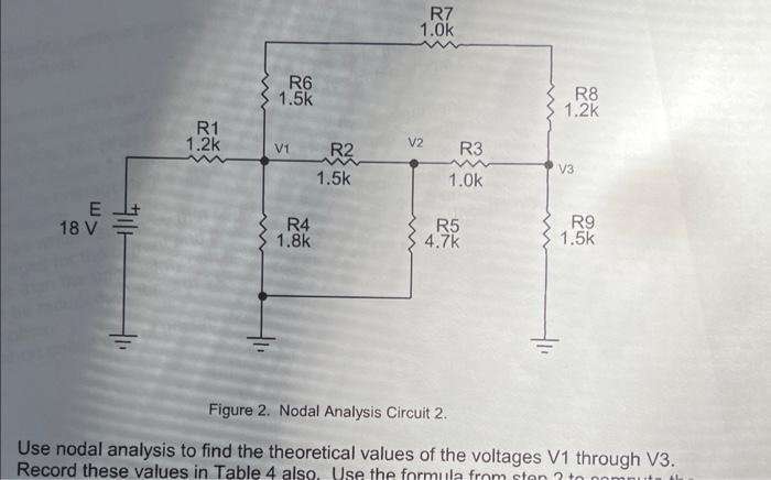 Solved Figure 2. Nodal Analysis Circuit 2. Use nodal | Chegg.com