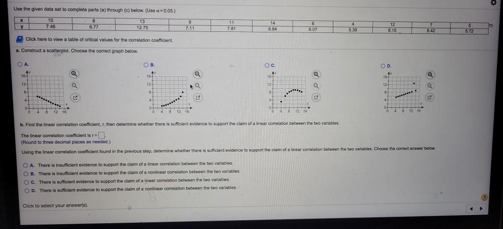 Solved 40 Use the given data set to complete parts (a) | Chegg.com