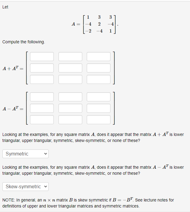Solved LetA=[133-42-4-2-41]Compute the following.Looking at | Chegg.com