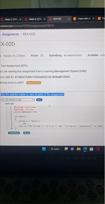 Solved cout es a se " agpears beftere " eb oe "" es | Chegg.com