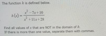 Solved The function h ﻿is defined | Chegg.com