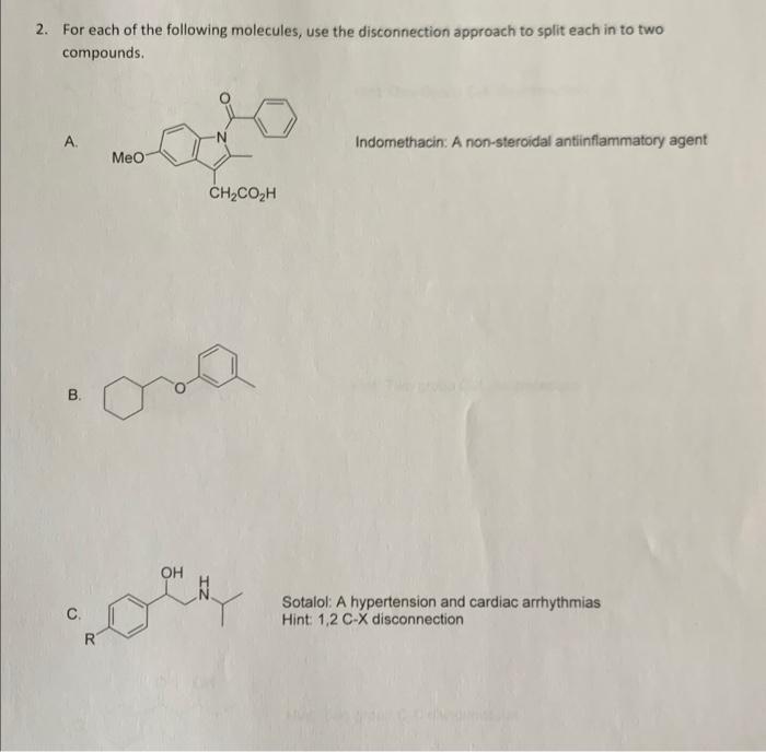 Solved 2. For each of the following molecules, use the | Chegg.com
