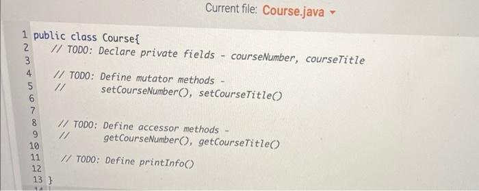 Solved Given main0, define a Course base class with | Chegg.com