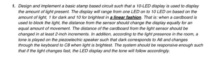 1. Design and implement a basic stamp based circuit | Chegg.com