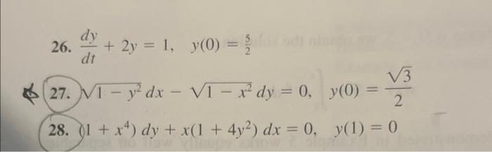 Solved Solve the given differential equation by separation | Chegg.com