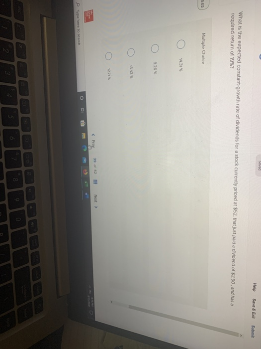 Solved Soved Help Save & Exit Submit What is the expected | Chegg.com