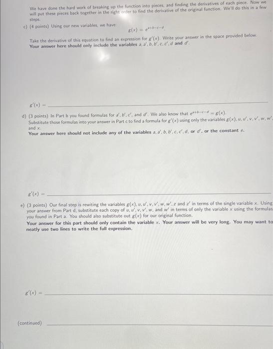 Solved One of the joys of the Derivative Rules we have | Chegg.com