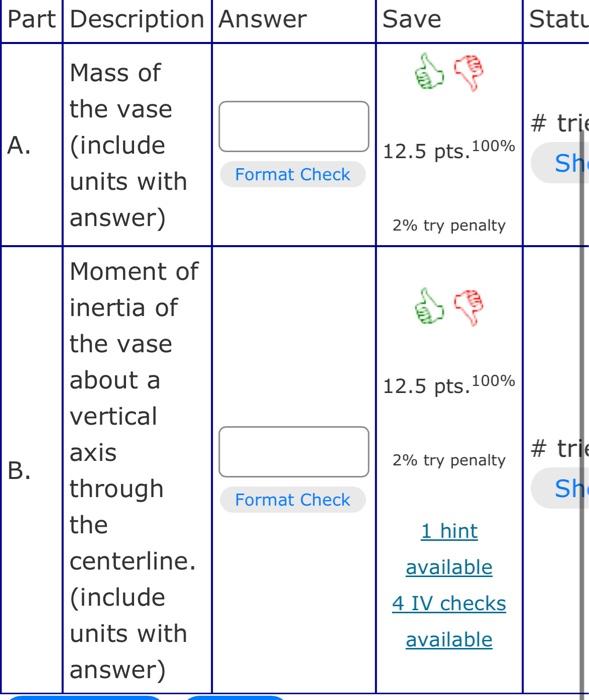 Solved Dr. Claudia Rawn makes a simple wood vase by turning | Chegg.com