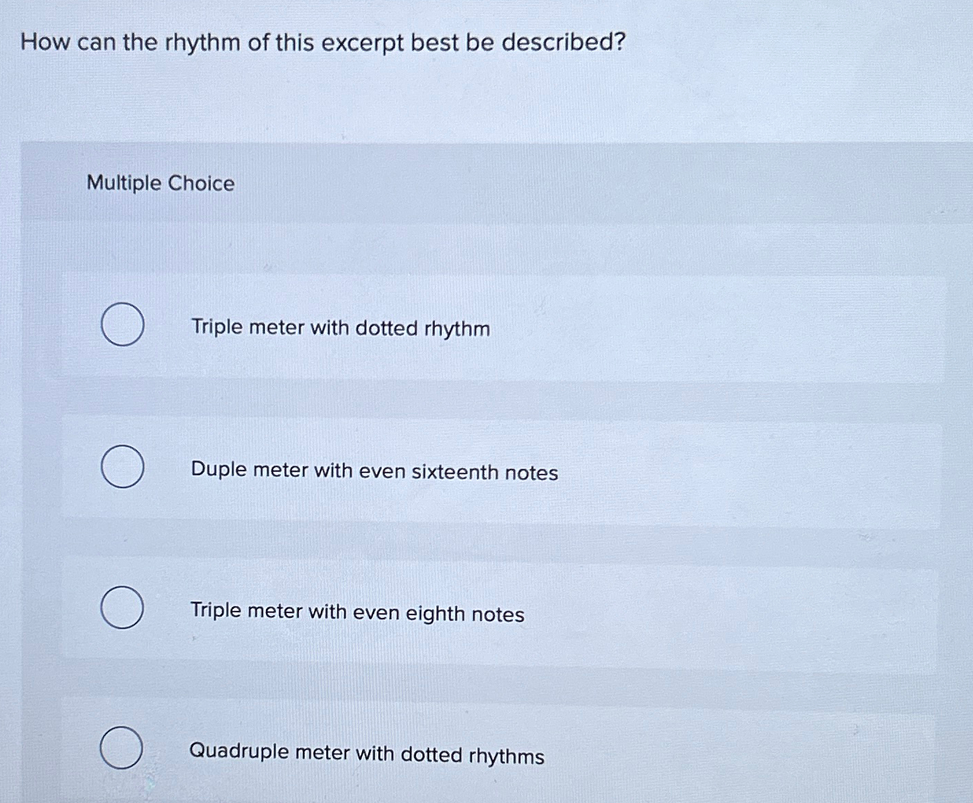 Solved How can the rhythm of this excerpt best be | Chegg.com