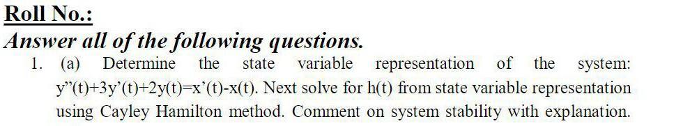 Solved Answer all of the following questions. 1. (a) | Chegg.com
