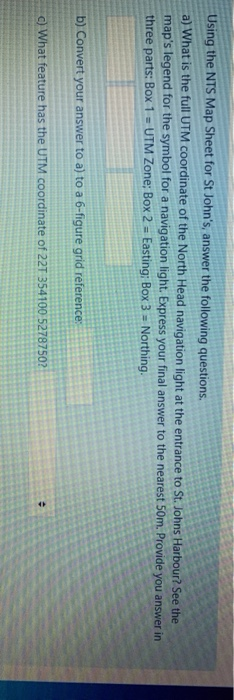 Solved Using the NTS Map Sheet for St John's, answer the | Chegg.com
