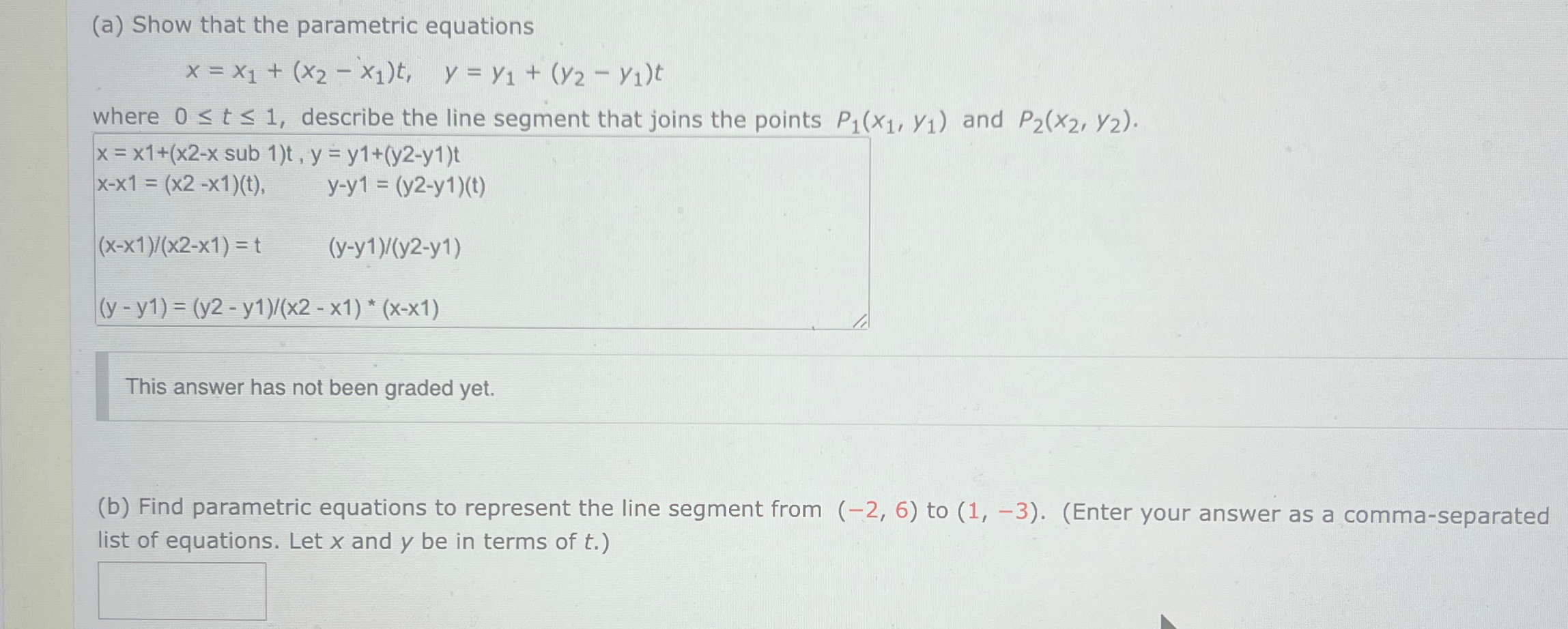 Solved (a) ﻿Show that the parametric | Chegg.com