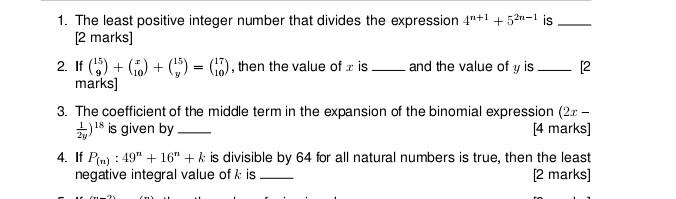 Solved 1. The least positive integer number that divides the | Chegg.com