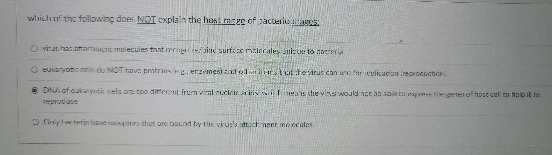 Solved which of the following does NOT explain the host | Chegg.com