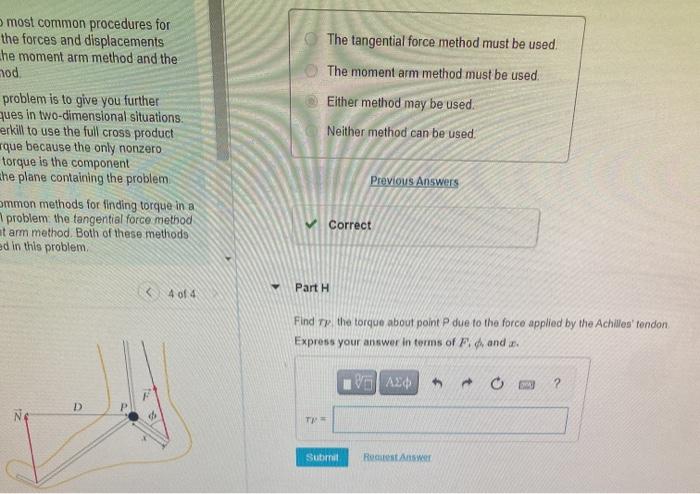 Solved Tangential force method The tangential force method | Chegg.com