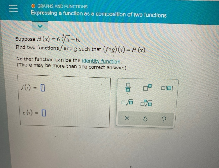 Solved O GRAPHS AND FUNCTIONS Expressing a function as a | Chegg.com