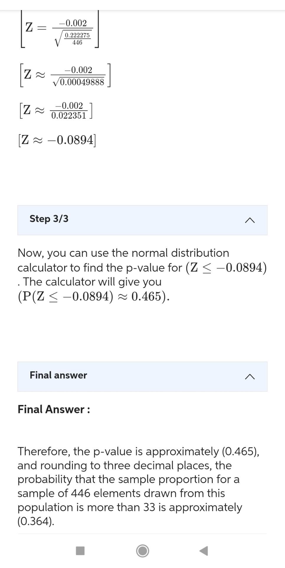 Now, you can use the normal distribution calculator | Chegg.com
