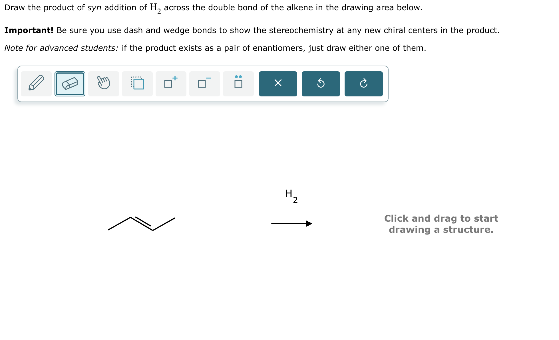 Solved Draw the product of syn addition of | Chegg.com