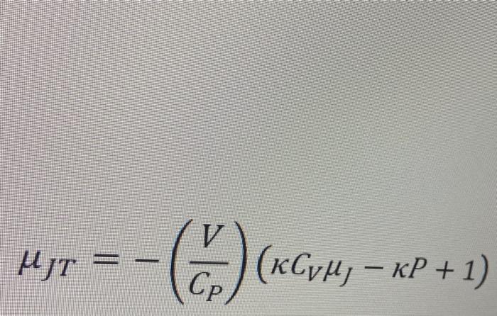 Solved the joule-thomson coefficient measures the change in | Chegg.com