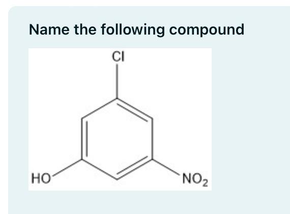 Solved Name the following compound | Chegg.com