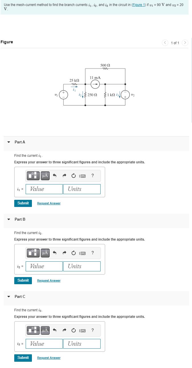 Solved Use the mesh-current method to find the branch | Chegg.com