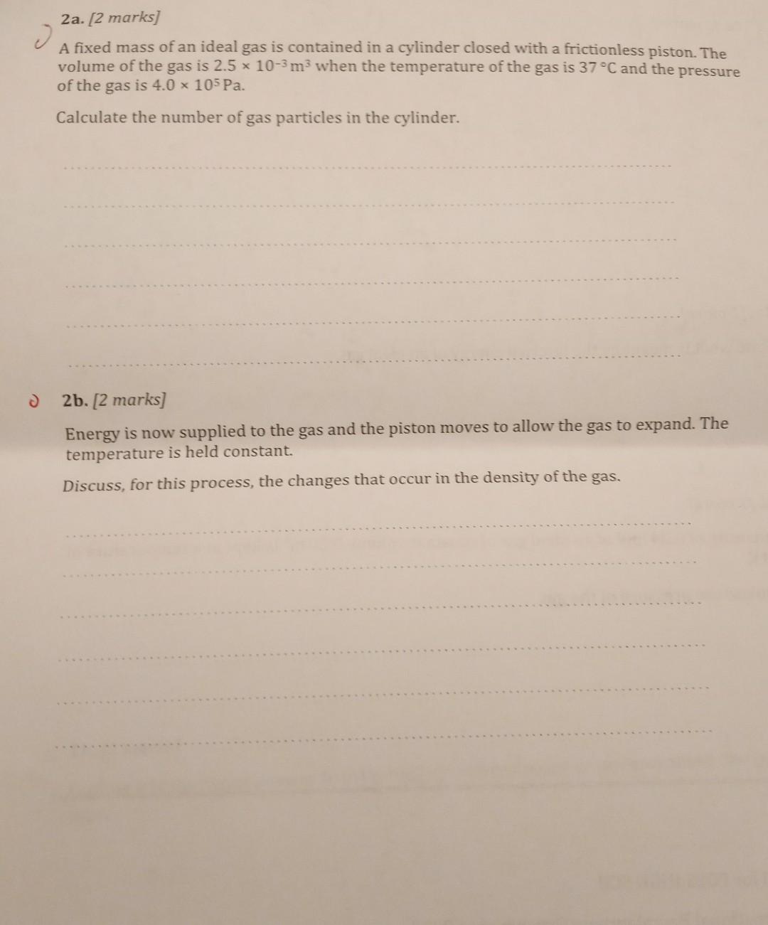 Solved A fixed mass of an ideal gas is contained in a | Chegg.com