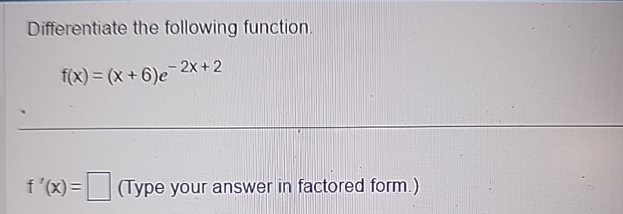 Solved Differentiate the following | Chegg.com