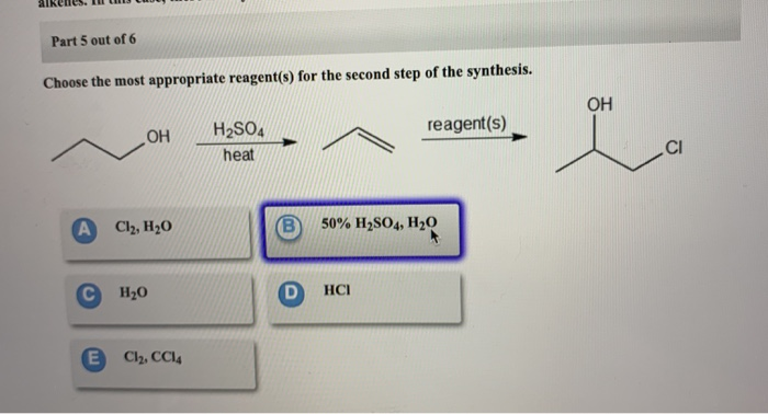 Solved Part 5 out of 6 Choose the most appropriate | Chegg.com