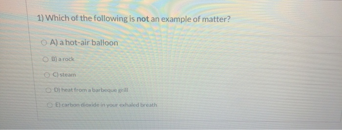 Solved 1) Which of the following is not an example of | Chegg.com