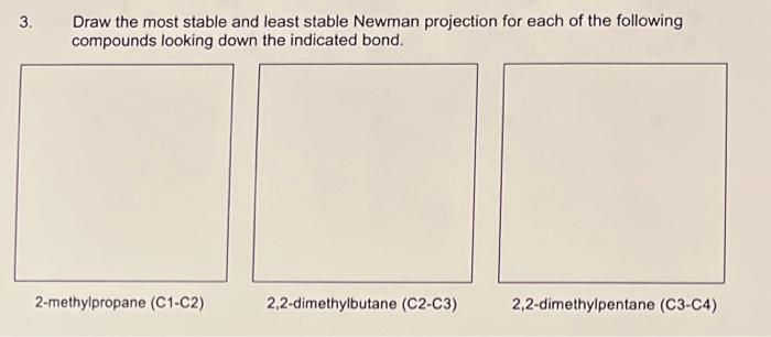Solved Draw the most stable and least stable Newman | Chegg.com