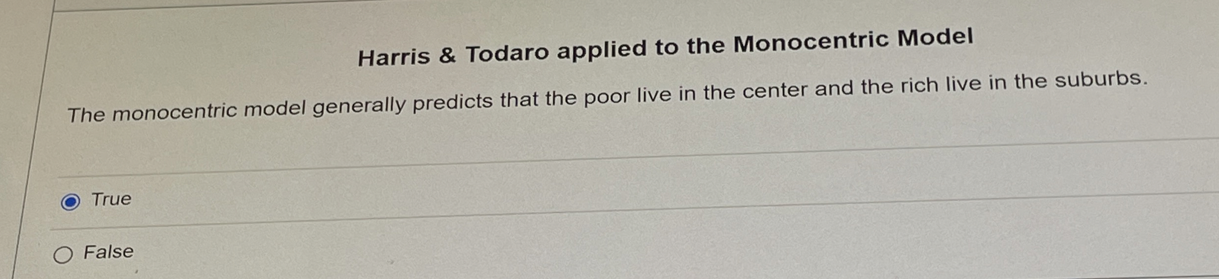 Solved Harris & Todaro applied to the Monocentric ModelThe | Chegg.com