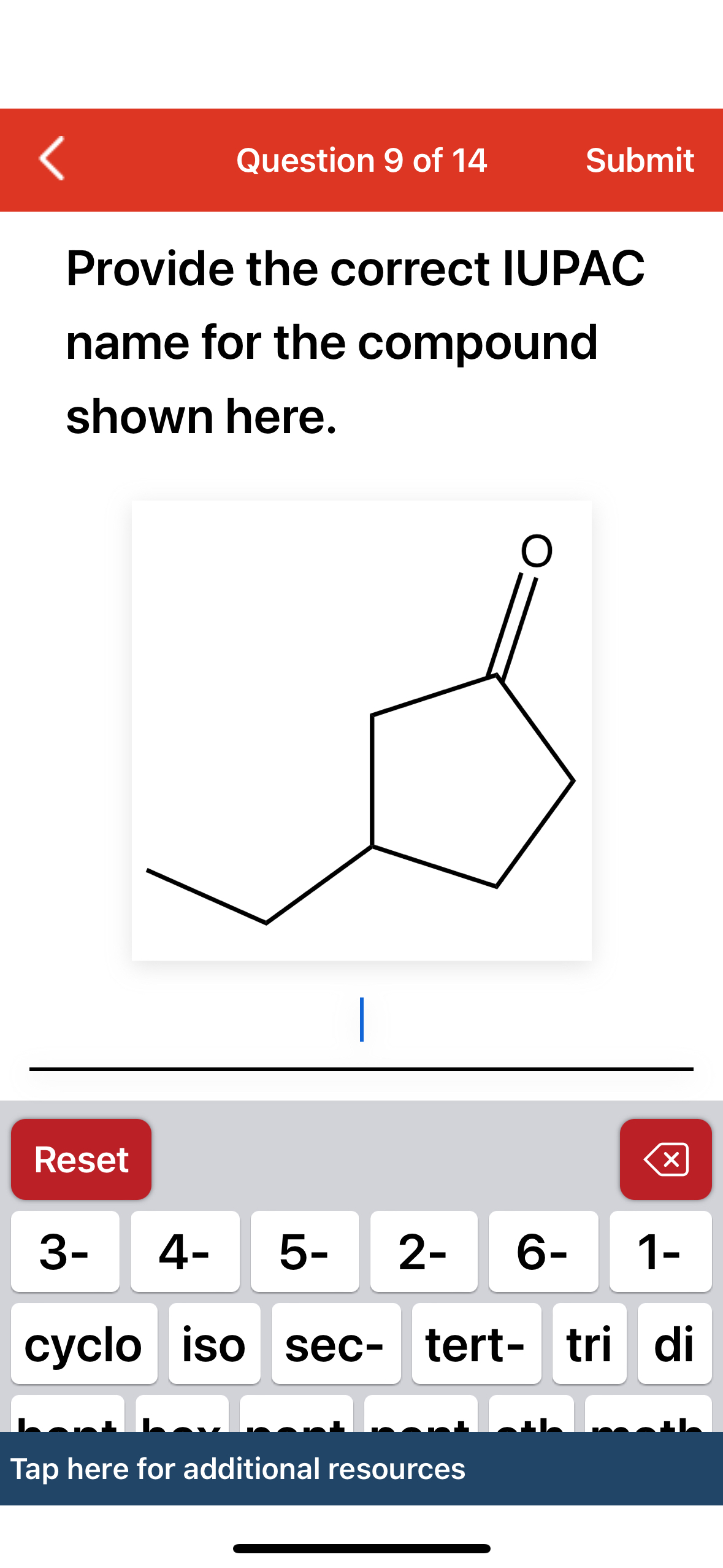 Solved Question 9 ﻿of 14SubmitProvide the correct IUPAC name | Chegg.com
