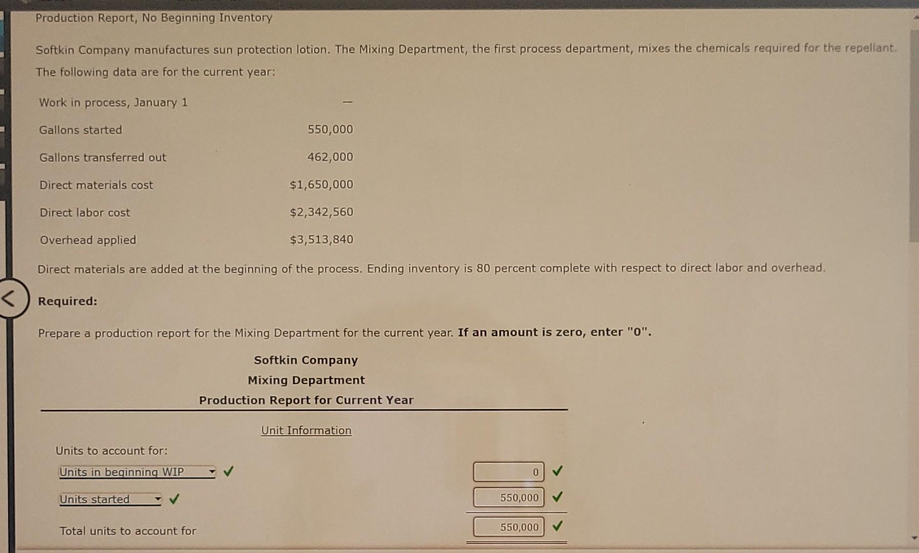 Solved Units completed Units in ending WIP Total units | Chegg.com