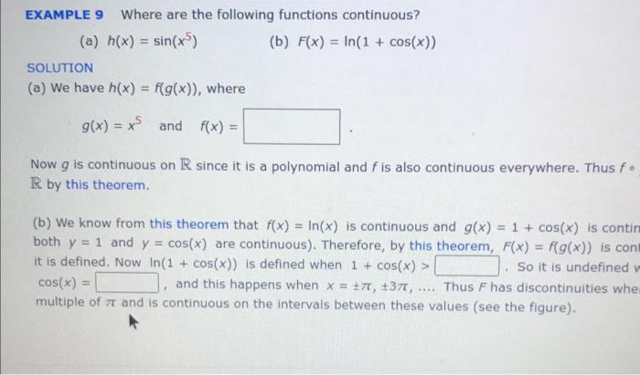 Solved EXAMPLE 9 Where are the following functions | Chegg.com
