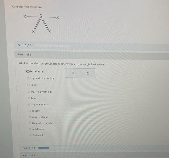 Solved Consider this structure. Part: 0/3 Part 1 of 3 What | Chegg.com